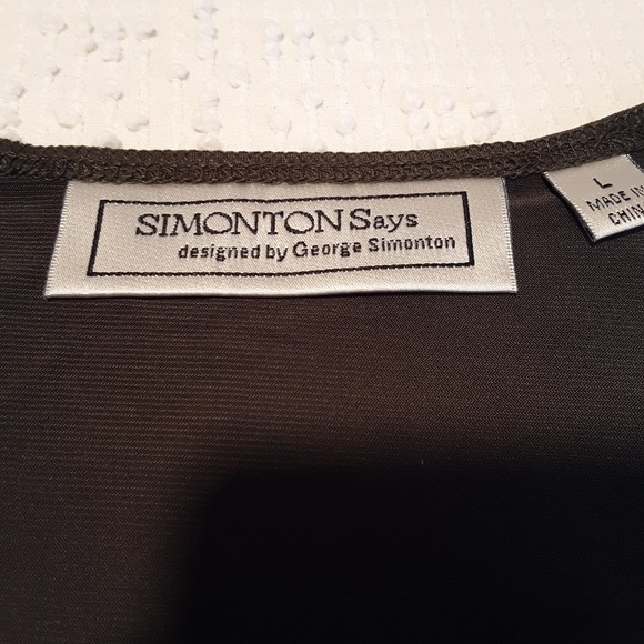 George Simonton | Tops | Simonton Says By George Simonton 34 Sleeve Top ...